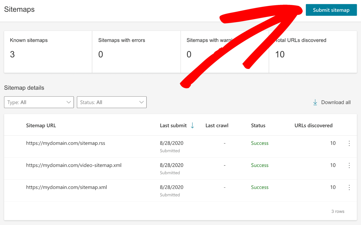 Submitting A Sitemap To Bing AIOSEO