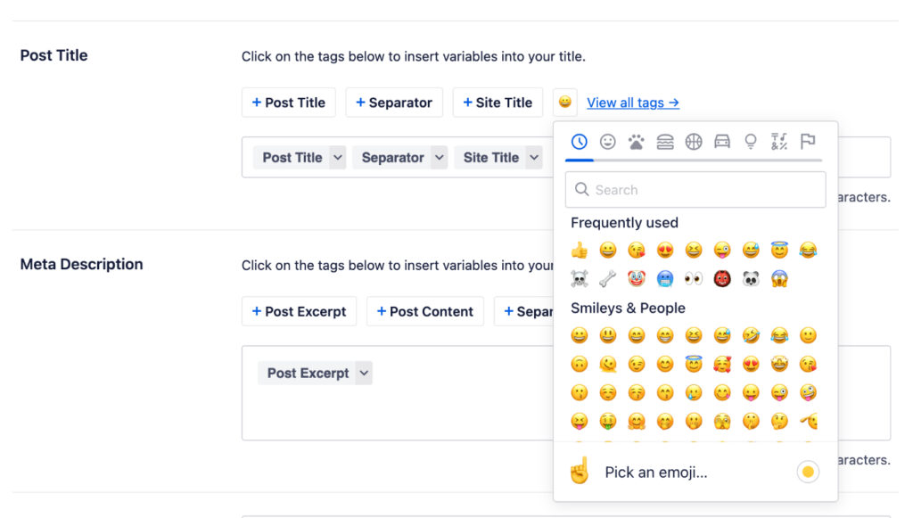 Using the Emojis in Titles and Descriptions - AIOSEO